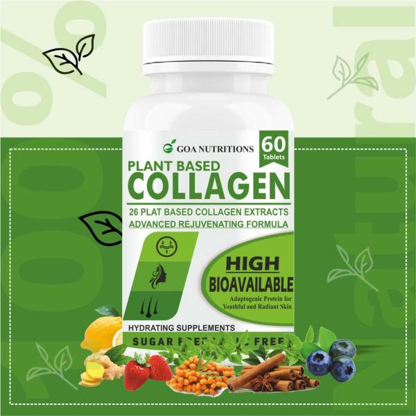 Goa Nutritions GN-PLANTCOLLAGEN-60 Plant Based Collagen Powder Tablets ...