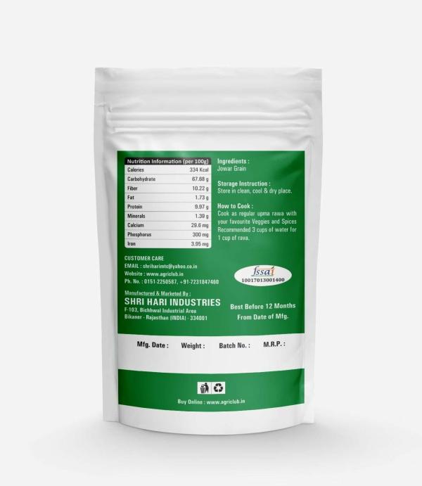 Agri Club Jowar Upma Rava 400gm - JioMart