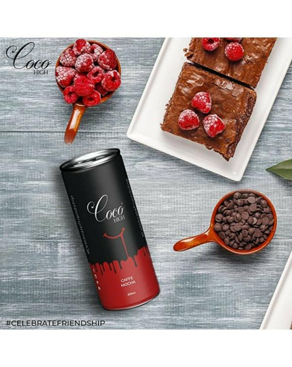 COCO HIGH Caffe Mocha Drink, 200 Ml x 8 Cans, Chocolate Milk Shake ...