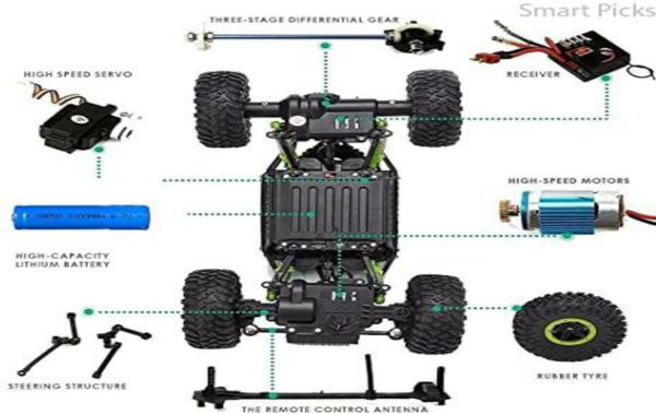 DALANI Fiber Rock Crawler Vehicle Buggy Car Drive High Speed Monster ...