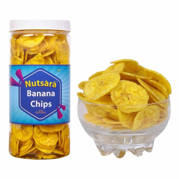 Nutsara Fresh Kerala Yellow Banana Chips Made in Coconut Oil - Home Made Ready to Eat Snacks ...