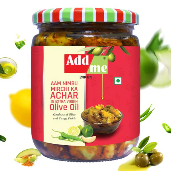 Mango Lemon Chilli Mixed Pickle 500g Aam nimbu mirchi Achar in Olive ...