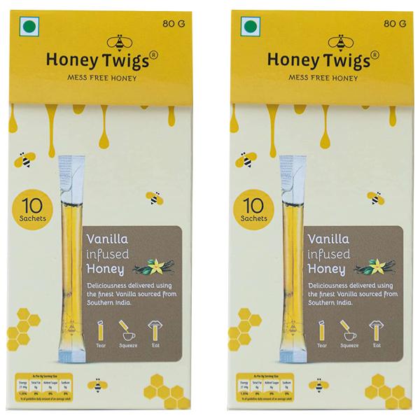 Honey Twigs Vanilla-Infused Honey 80gms l Pack of -2 - JioMart