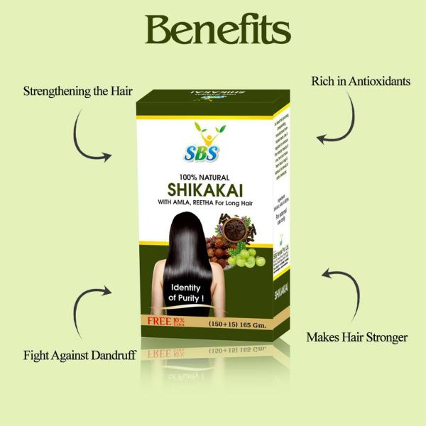 SBS Shikakai Hair Powder- 100% Organic Hair Powder, For Natural Shine ...