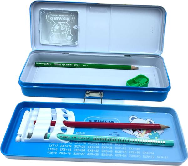 Fullkart PencilBox_001 Nature Art Metal Pencil Box (Set of 1, Green ...