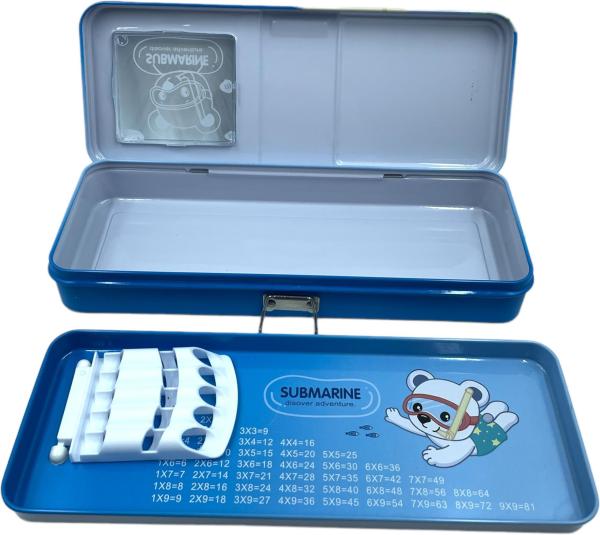 Fullkart PencilBox_001 Nature Art Metal Pencil Box (Set of 1, Green ...