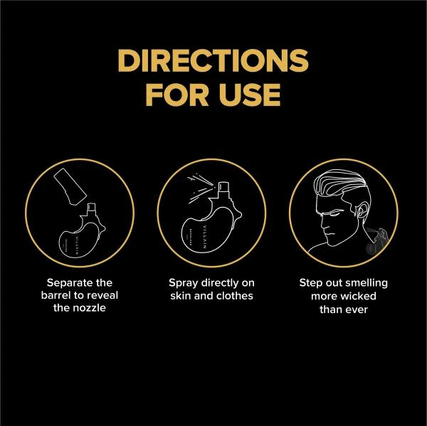 Villain Revolver Eau De Parfum for Men Gold Edition, 100ml | Eau De ...