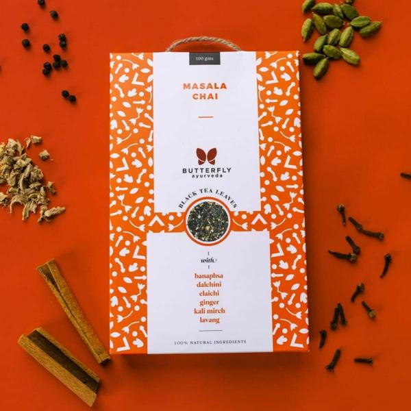 Butterfly Ayurveda Masala Chai | Immunity Booster Masala Tea | 100G ...