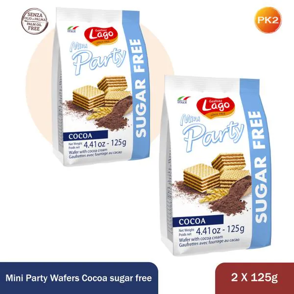 Lago Mini Party Wafers Cocoa Cream Sugar Free 250g (Pack of 2) - JioMart