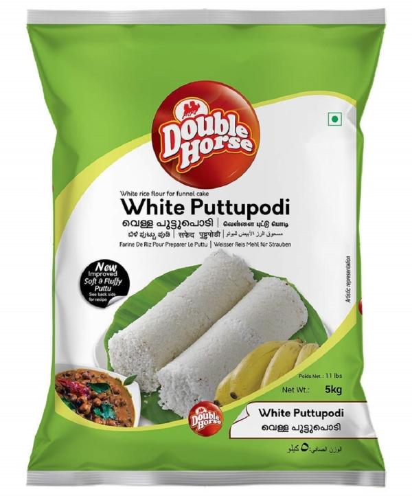 Double Horse White Puttu Podi 5kg | White Rice Flour For Funnel Cake ...