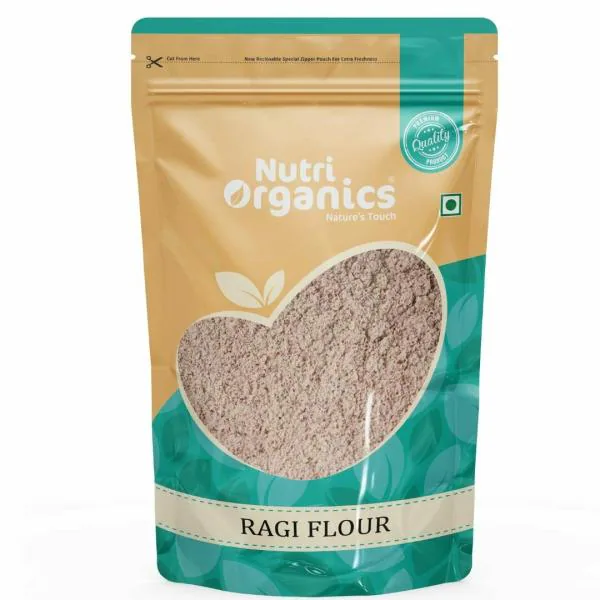 Nutri Organics Ragi Flour, 1 kg |100% Natural | Finger Millet Kelvaragu ...