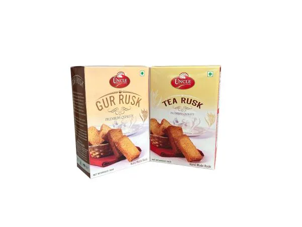 Mr UNCLE GUR RUSK (600 gm) + TEA RUSK (600 gm) Pack of 2 - JioMart