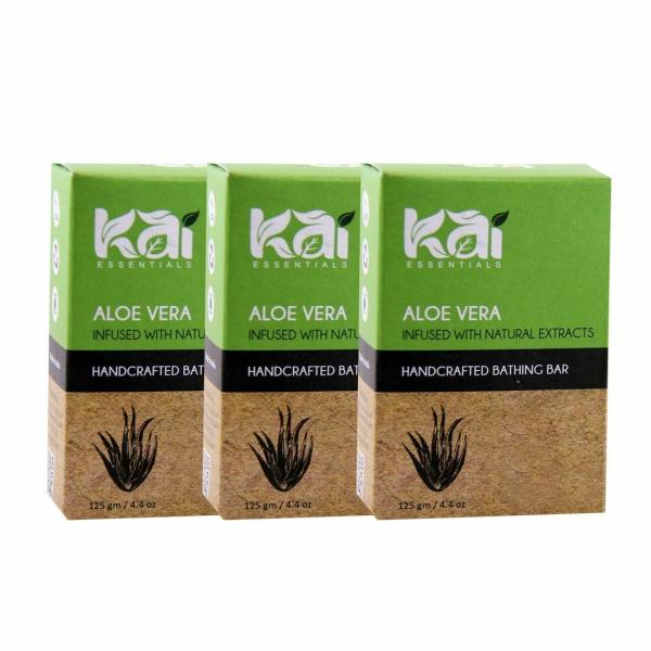 Kai Essentials Aloe Vera Handmade Herbal Soap - Bathing Bar 125g (Pack ...