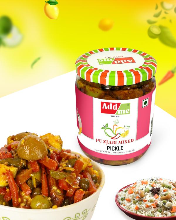 Add Me Mixed Pickles 500gm Home Made Recipe Mango Chilli Lemon Carrot ...