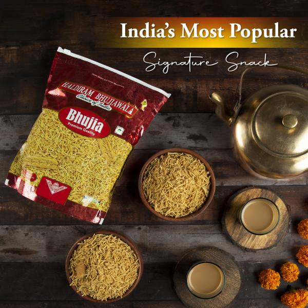 Haldiram Bhujiawala Chatak Bhujia Namkeen - Pack of 4 (400 Grams) Each ...