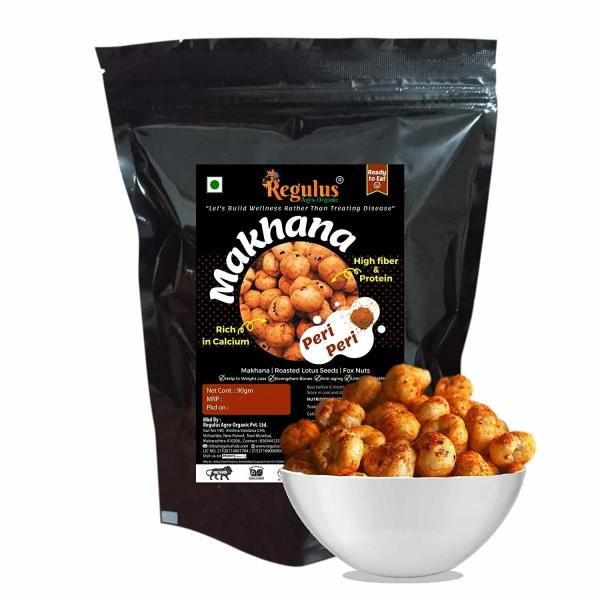 Peri Peri Flavoured Makhana- 90 gm (Pack of 3) | Roasted | Fox nuts ...