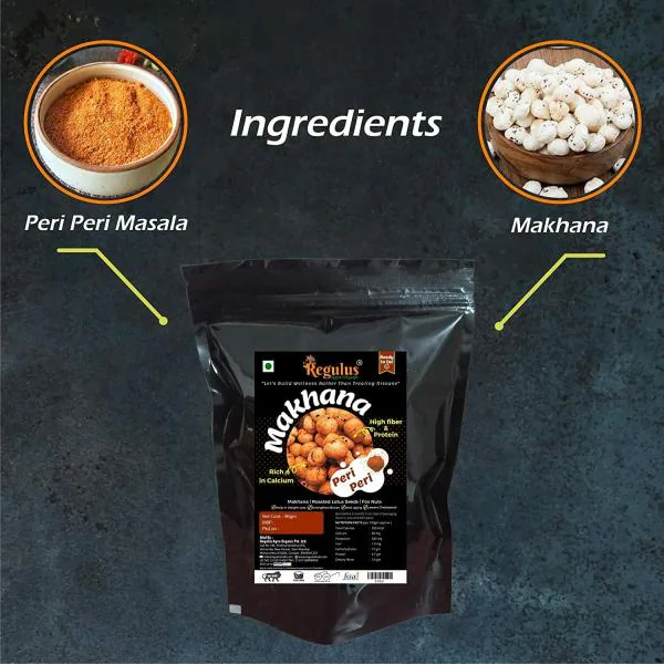 Peri Peri Flavoured Makhana- 90 gm (Pack of 3) | Roasted | Fox nuts ...