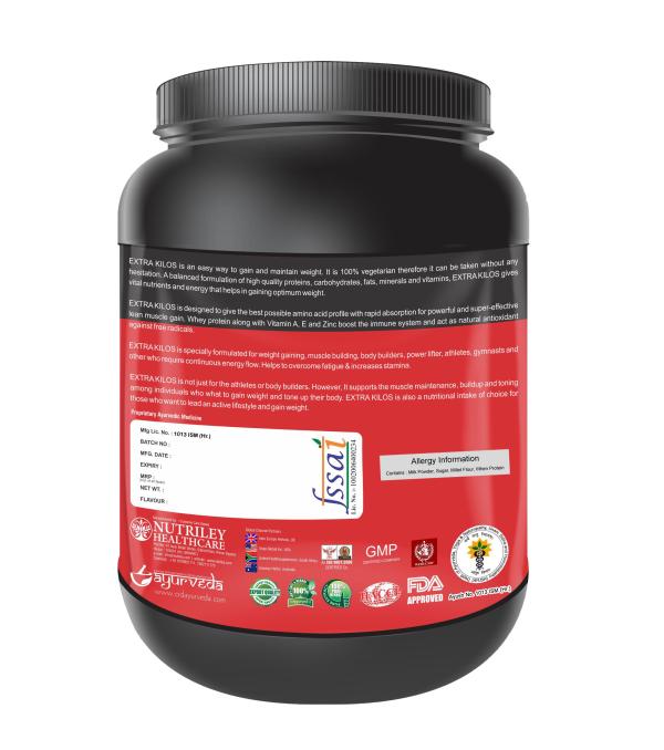 Nutriley Extra Kilos Whey Protein Powder for Weight & Mass Gain ...