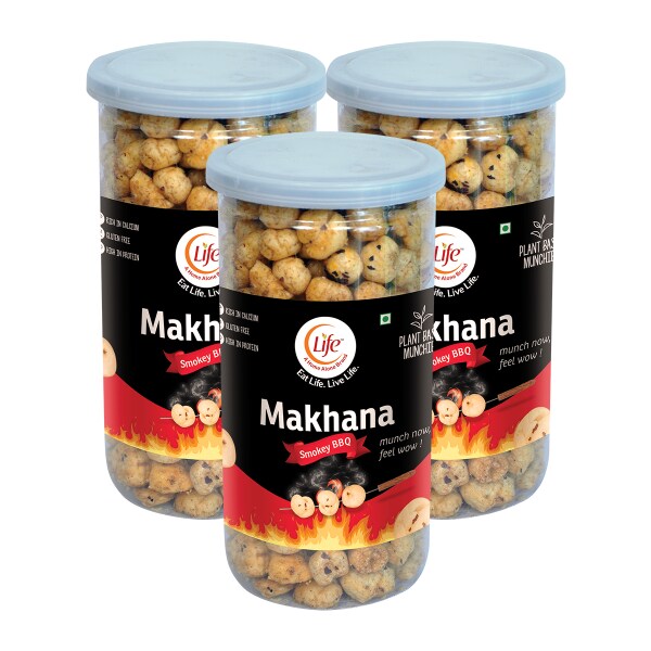 Life Makhana BBQ Foxnuts | Lotus Seeds | Phool Makhana | Roasted Fox ...
