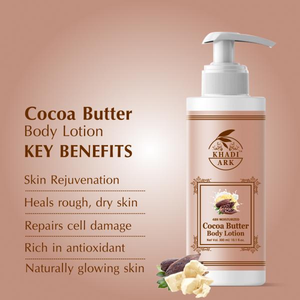 Khadi Ark Cocoa Butter Body Lotion Skin Moisturizer for Soft & Smooth Healthy Skin (300 ml ...