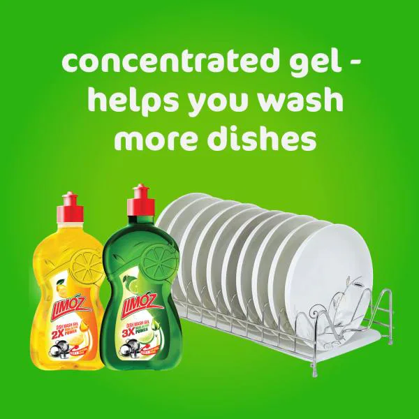 LIMOZ 3X Active Power Dish Wash Gel 500ML (Pack Of 2)(Save Rs.40) - JioMart