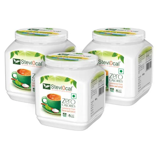 Steviocal Sugar Free Zero Calorie Organic Sweetener Jar for Diet and ...