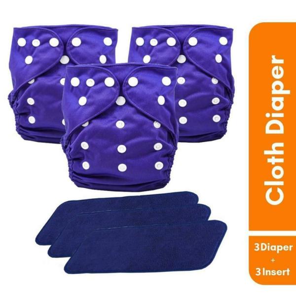 Ineffable Light Blue Baby Premium Diaper with Insert Pads Washable ...