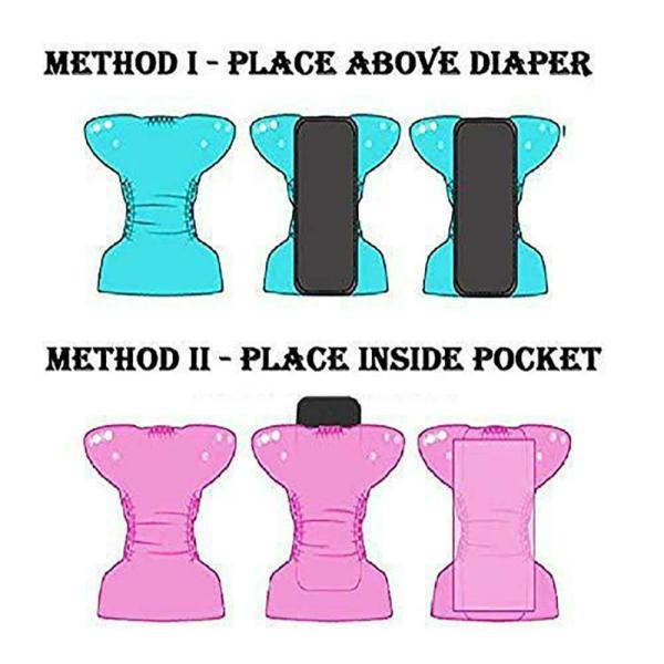 Ineffable Light Blue Baby Premium Diaper with Insert Pads Washable ...