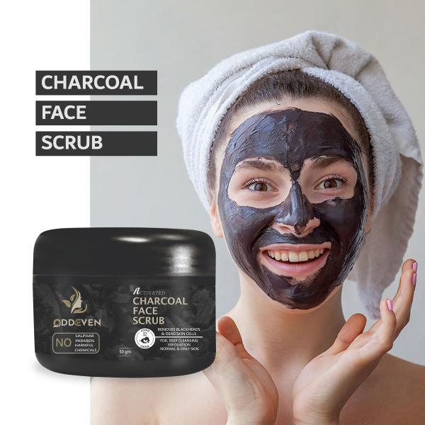 ODDEVEN activated charcoal Scrub (50 gm) - JioMart