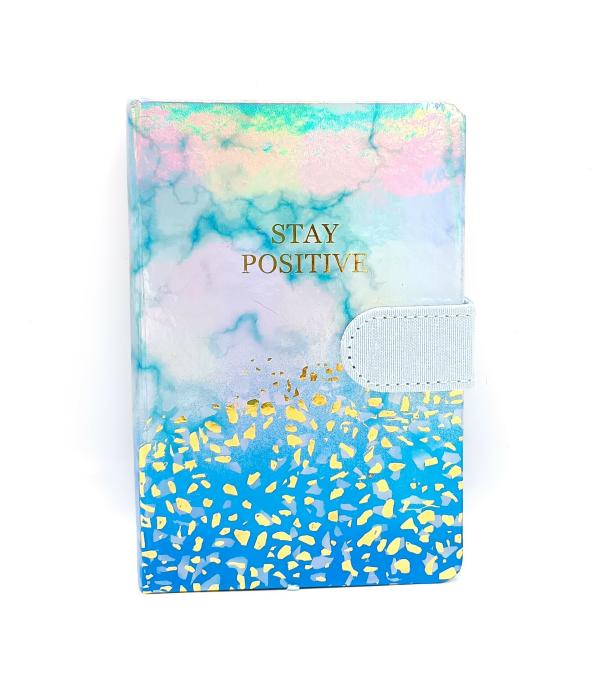 Gold Leaf-A6 Stay Positive Diary Book With Magnet Flap Write Positive ...