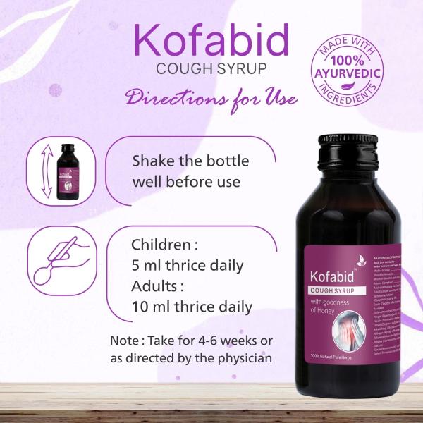 Kofabid Syrup 100 ml | With goodness of Adulsa, Tulsi, Kantakari ...