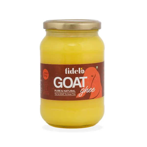 FIDELO COMBO (ORGANIC COW GHEE 500 ML AND GOAT GHEE 500 ML) -GLASS PACK ...