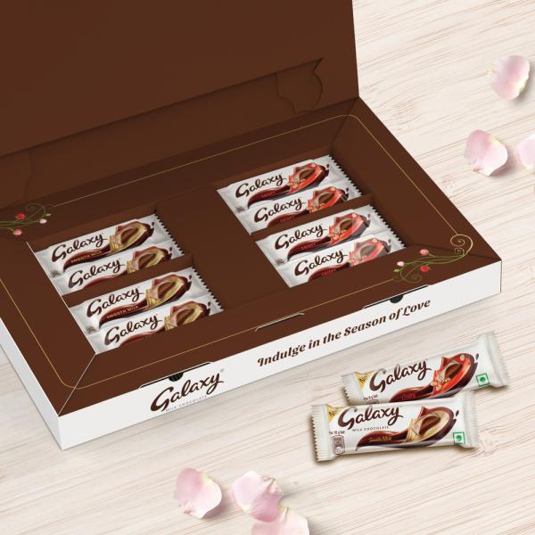 Galaxy Milk Chocolate Valentine Gift Pack Assortment of 24 Chocolates ...