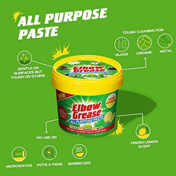 Elbow Grease All Purpose Paste Kitchen & Bathroom Cleaner Lemon Fresh ...