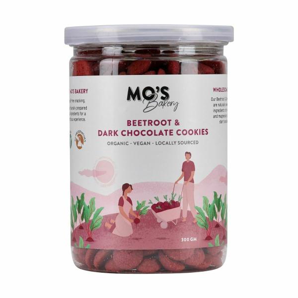Mo's Beetroot & Dark Chocolate Cookies | Organic & Vegan |300 g| 100% ...