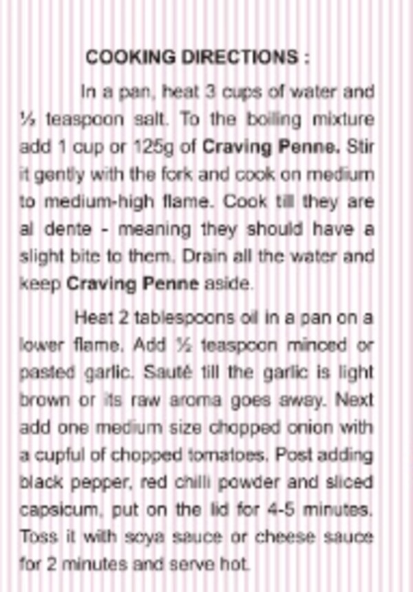 Craving Durum Wheat Penne Pasta | 500 grams - JioMart