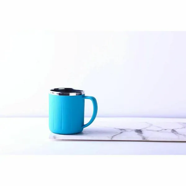 GANESH Happy Time Coffee,Tea Mug Plastic with Insulated Steel Inner Cup ...