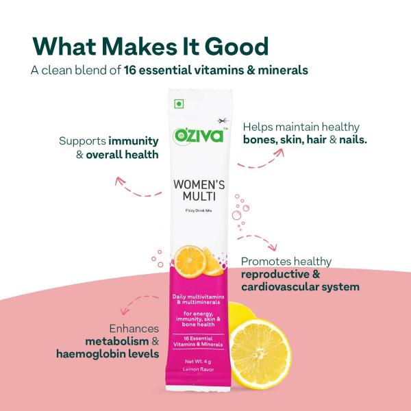 OZiva Women's Multivitamins Fizzy Drink | Multivitamins for Women ...