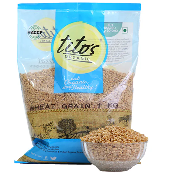 Tito's Organic Whole Wheat Grain | 1 Kg | Pack Of 5 - JioMart