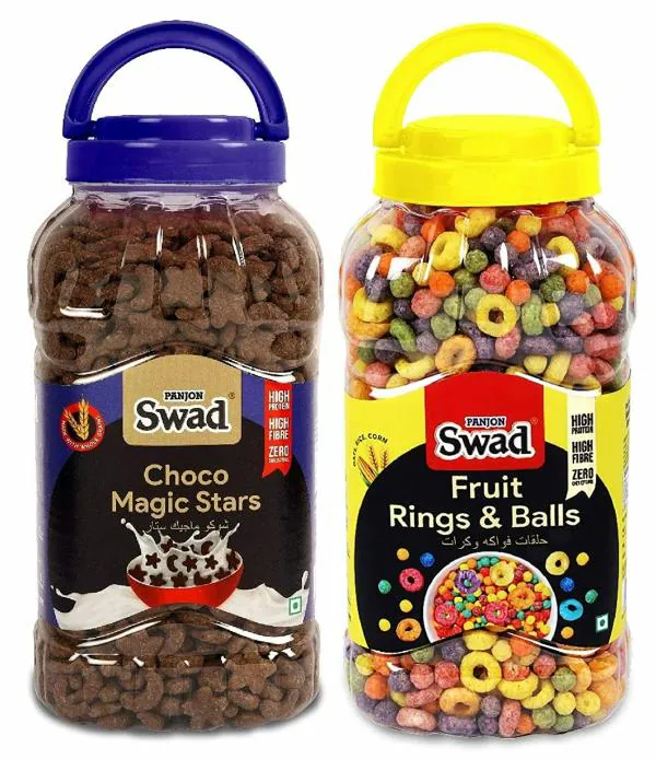 Swad Breakfast Cereal Choco Magic Stars & Fruit Rings N Balls ...