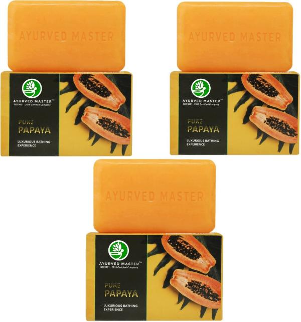 AYURVED MASTER Papaya Skin Whitening Soap with Vitamin E and C, Dead ...