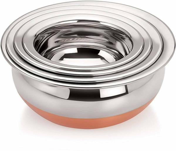 IM ENTERPRISE Multicolor Stainless Steel Handi Pot Set 0.5 L, 0.8 L, 1. ...