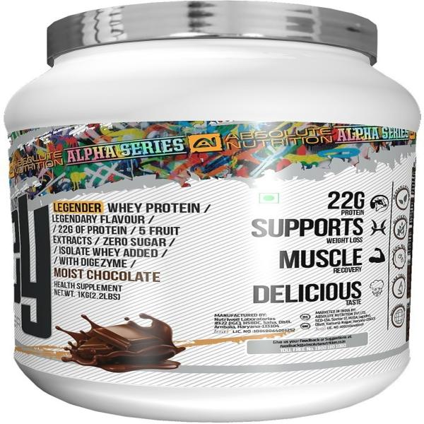 ABSOLUTE NUTRITION Legender Alpha Series Whey Protein (1 kg, Moist ...