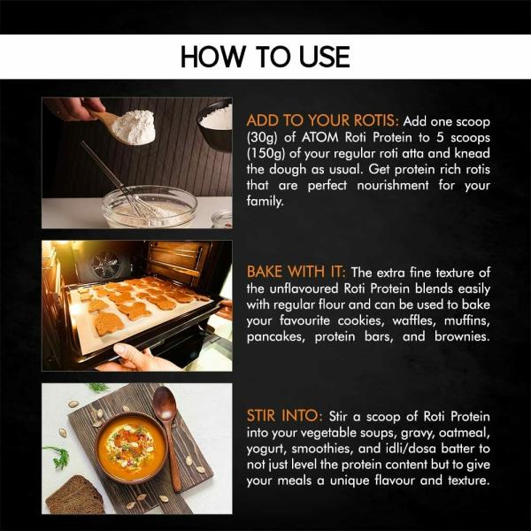 AS-IT-IS ATOM Roti Protein 1kg | 25g protein | Unflavored | Roti ...