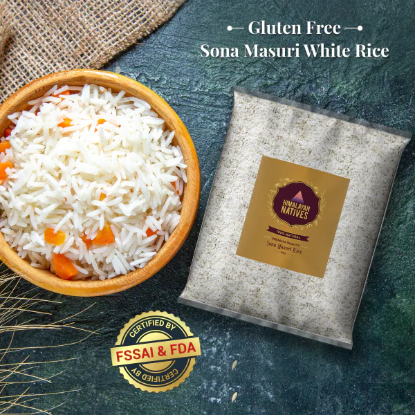 Himalayan Natives Premium Sona Masuri White Rice - 5KG (Pack of 2 ...
