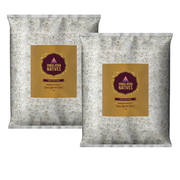 Himalayan Natives Premium Sona Masuri White Rice - 5KG (Pack of 2 ...