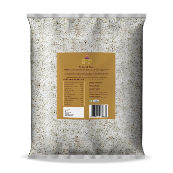 Himalayan Natives Premium Sona Masuri White Rice - 5KG (Pack of 2 ...