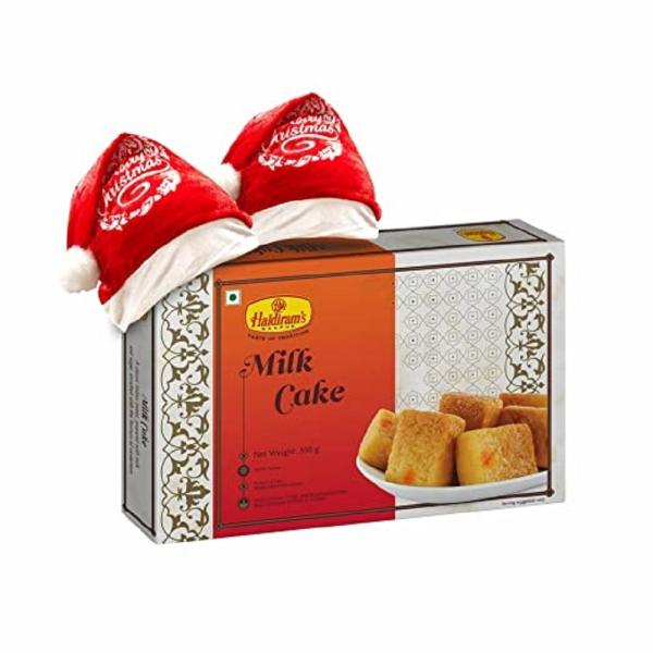 Haldiram's Nagpur Milk Cake (500g) with 2 Christmas Cap - JioMart