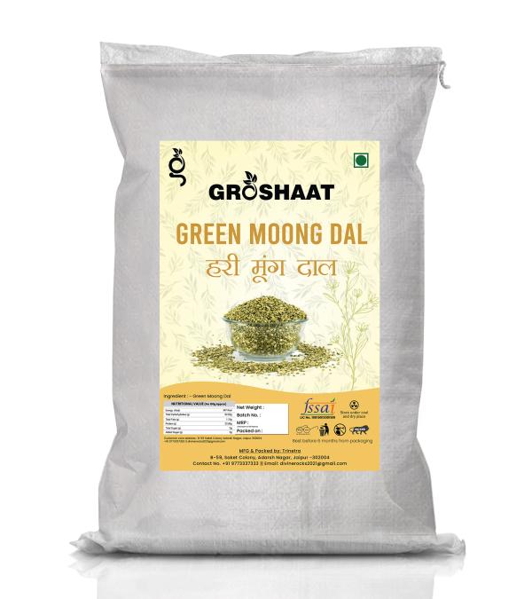 Groshaat Green Moong Dal 20 kg Chilka Moong Dal Pack - JioMart