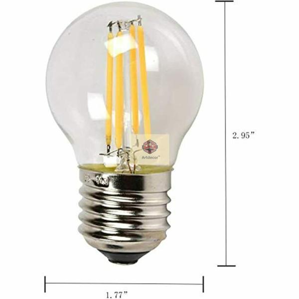 ARTDECOR Glass Warm White LED Filament Light Bulb Fixtures Lamp - JioMart